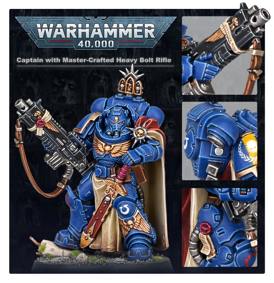 Warhammer 40,000: Space Marines - Captain mit Meisterhaftem Schwerem ...